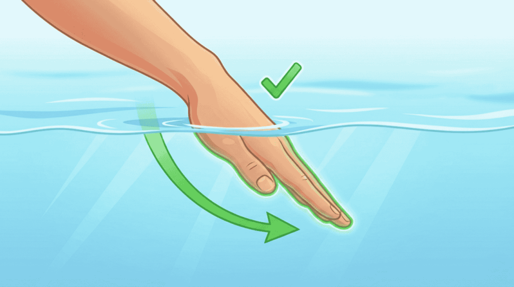 Correct Fingertip-First Freestyle Hand Entry Technique | Rocket Swim Club