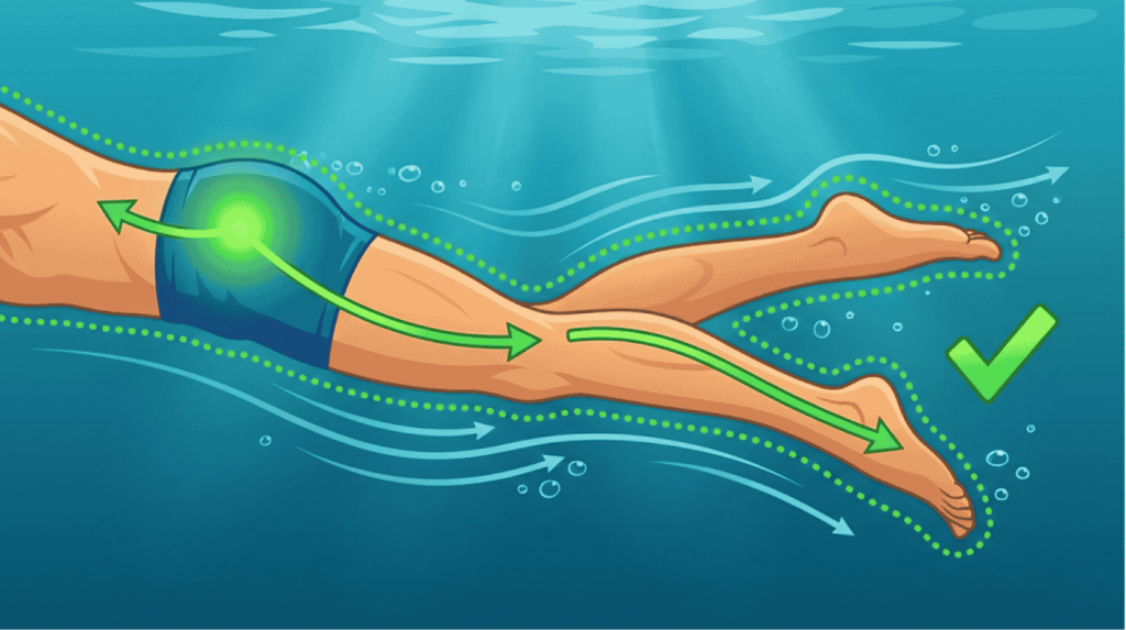 Proper Hip-Initiated Flutter Kick for Efficient Propulsion | Rocket ...